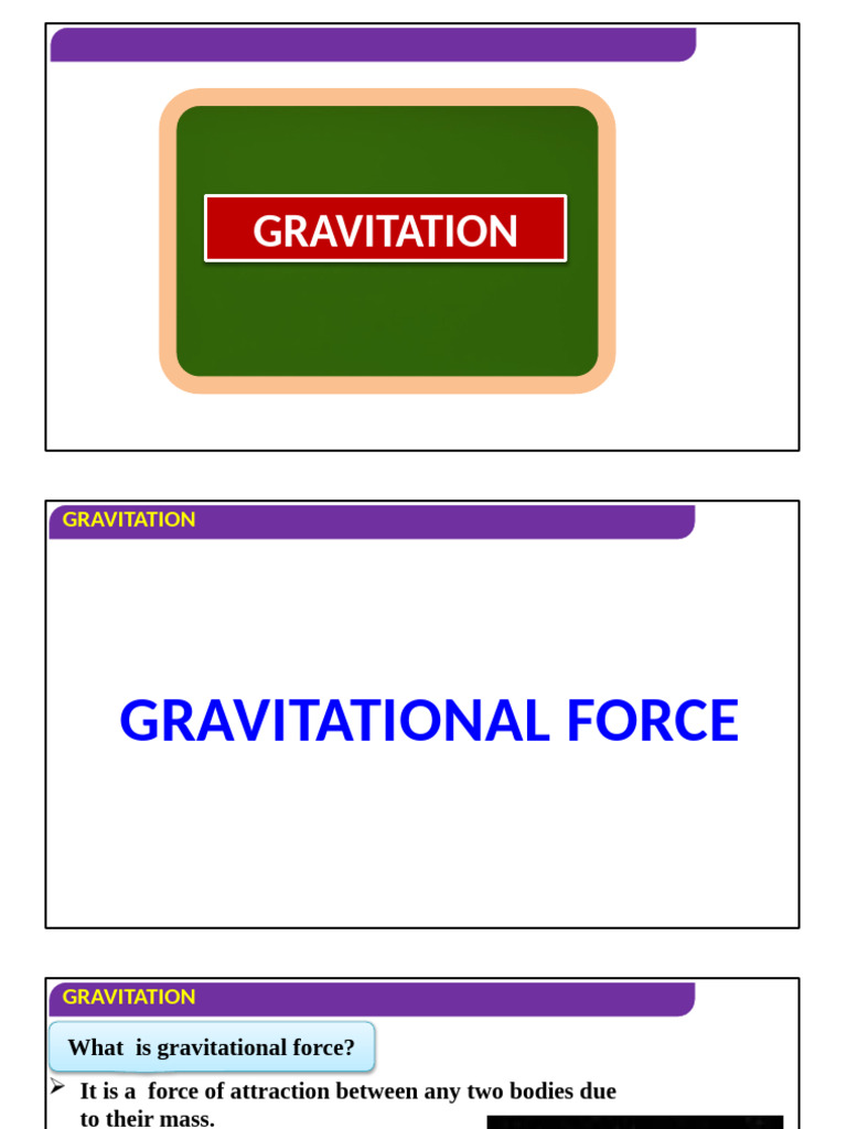 Understanding Gravitational Force Concepts | PDF | Force | Newton's Law ...