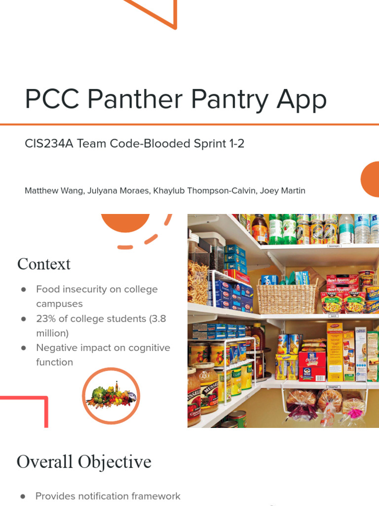 CIS234A Sprint 2 Presentation - PCC Panther Pantry | PDF | Databases | Password