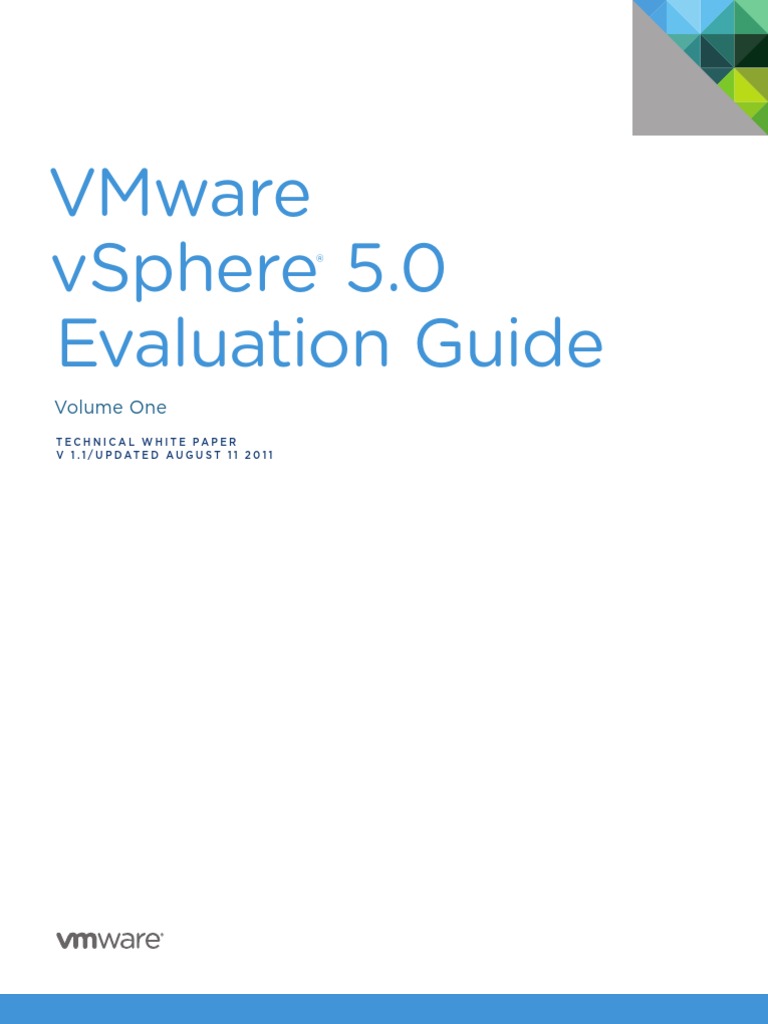 VMware Vsphere Evaluation Guide 1 | PDF | System Software | Computer ...