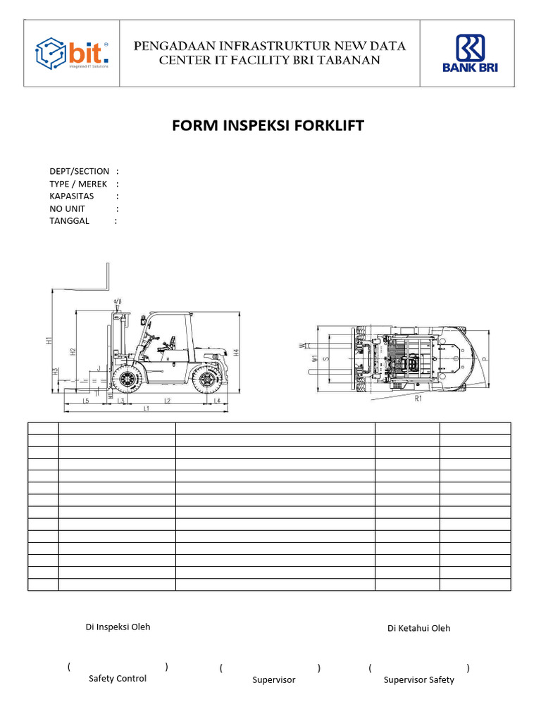 Form Inspeksi Forklift | PDF