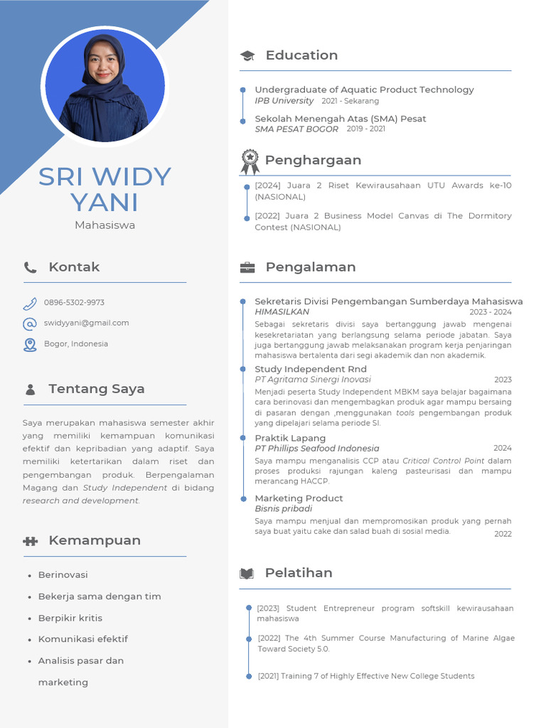 Sri Widy Yani - CV | PDF
