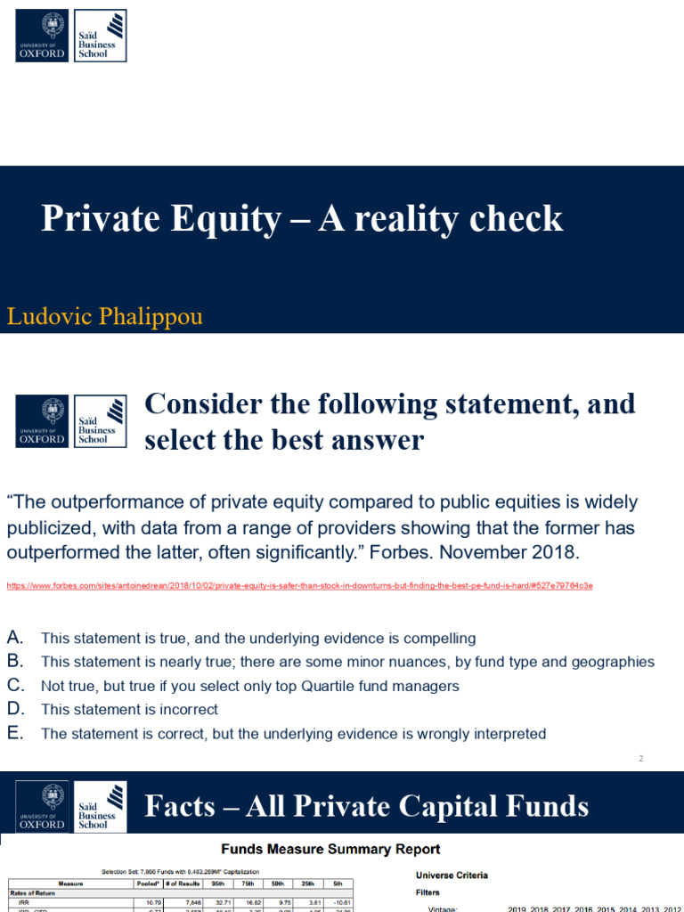 Private Equity Oxford Study 2025 | PDF | Leveraged Buyout | Private Equity
