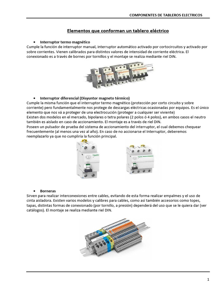 Elementos de Proteccion y Control | PDF | Relé | Fusible (Eléctrico)