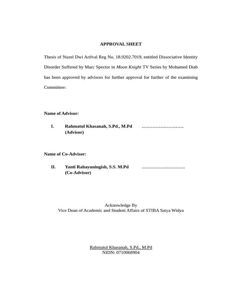 Approval Sheet | PDF