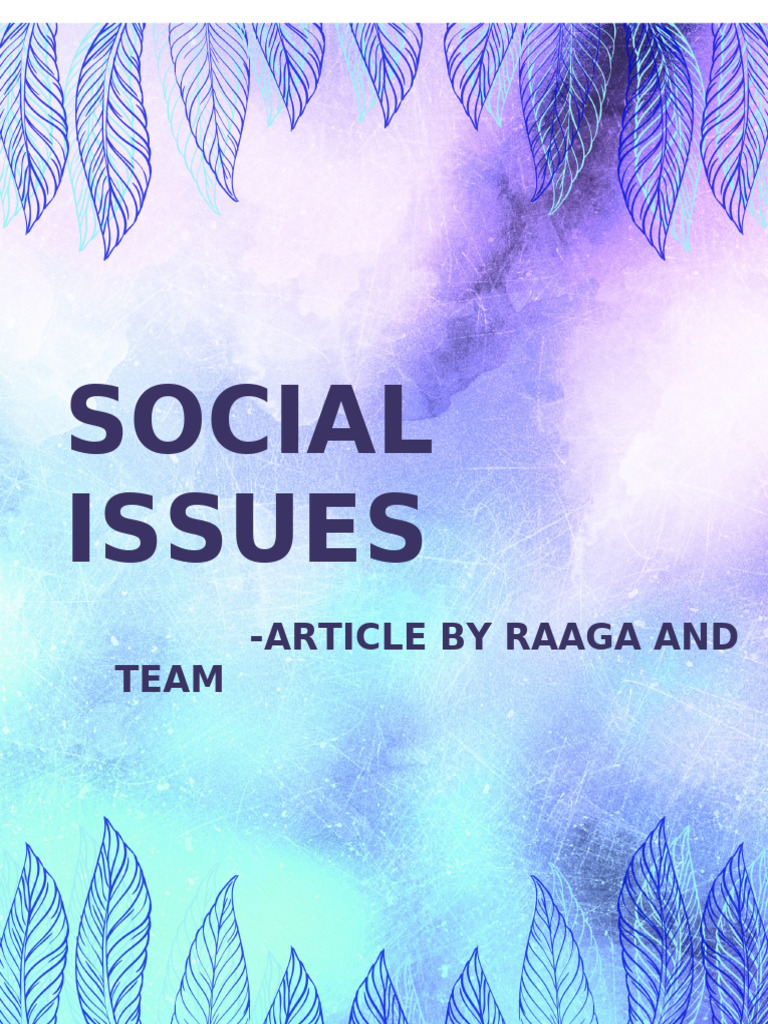 SOCIAL ISSUES, Justice, Conservation, Sustainability, Wellness - The ...