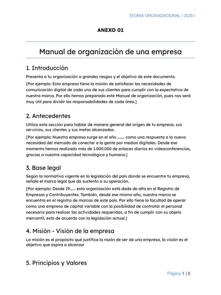 Formato de Manual de Organization | PDF | Business