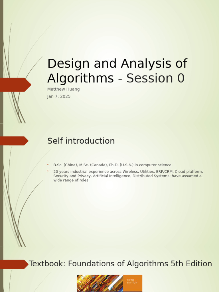 Session 0 - Algorithms Efficiency Analysis and Order | PDF | Time Complexity | Computational ...