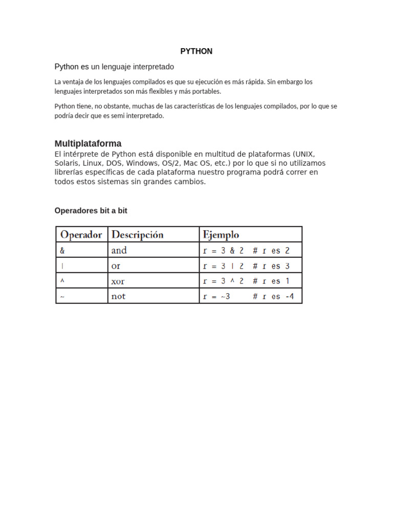Apuntes Importantes de Python | PDF
