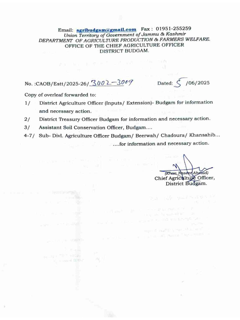 Assignment of Additional Charge | PDF