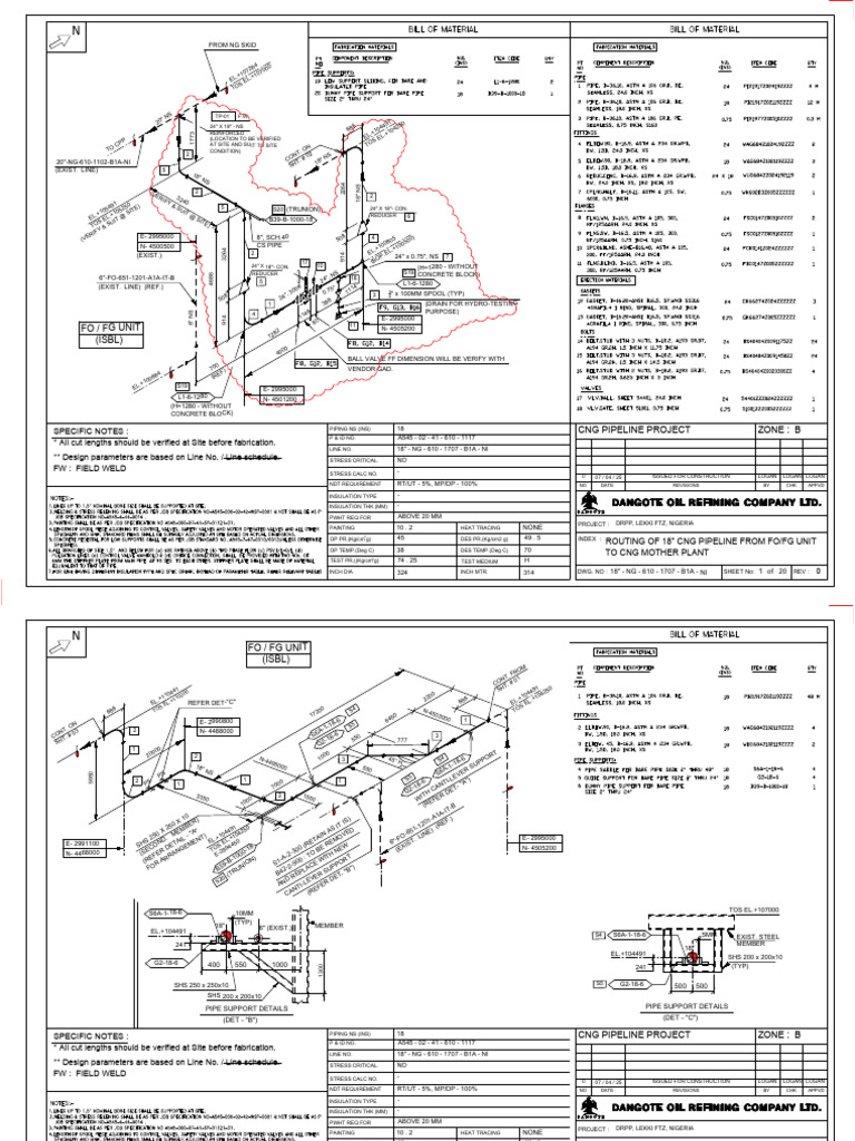CNG - Ag Line - 18 Inch - Ng-610-1707-b1a-Ni - Rev 0 - SHT 01 To 11 ...