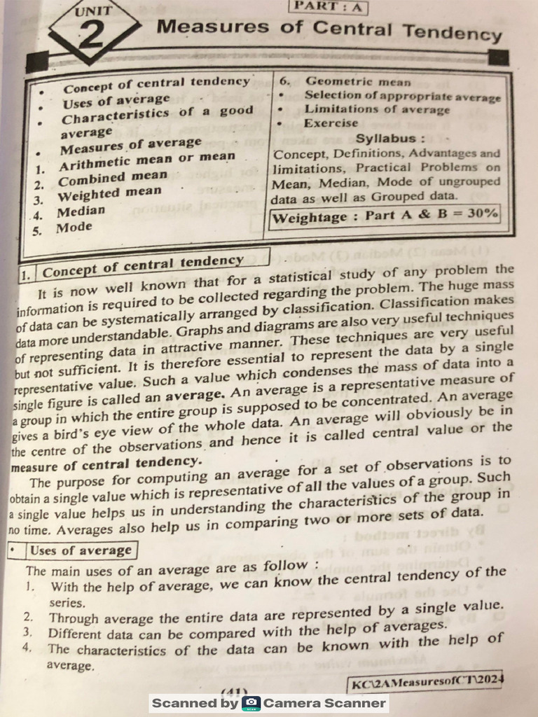 Stat (Unit-2 Part-A) | PDF