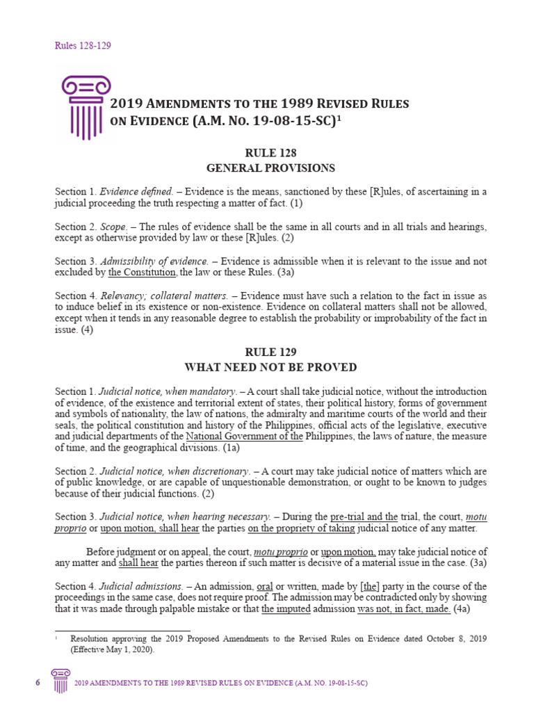 New Rules of Evidence Proper | PDF | Hearsay | Evidence (Law)