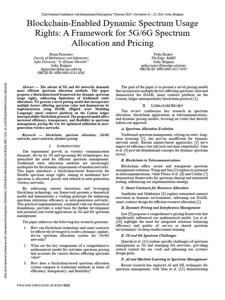 Blockchain-Enabled Dynamic Spectrum Usage Rights A Framework For 5G 6G ...