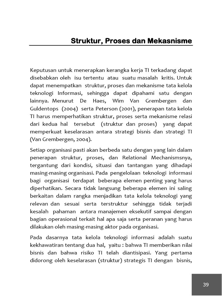 Struktur, Proses, Dan Mekanisme | PDF