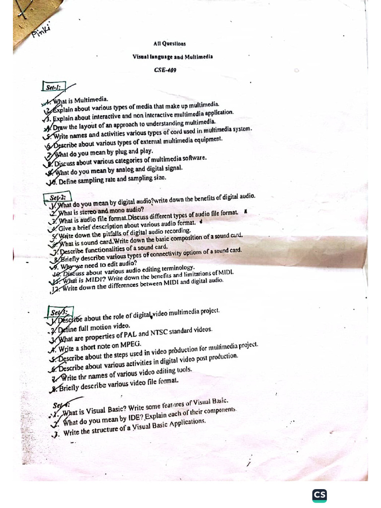 Multimedia QSTN Suggestions | PDF