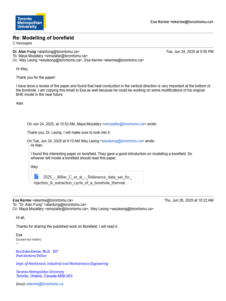 Paper-Modelling of Borefield (Wey Leong - Reviewed) | PDF
