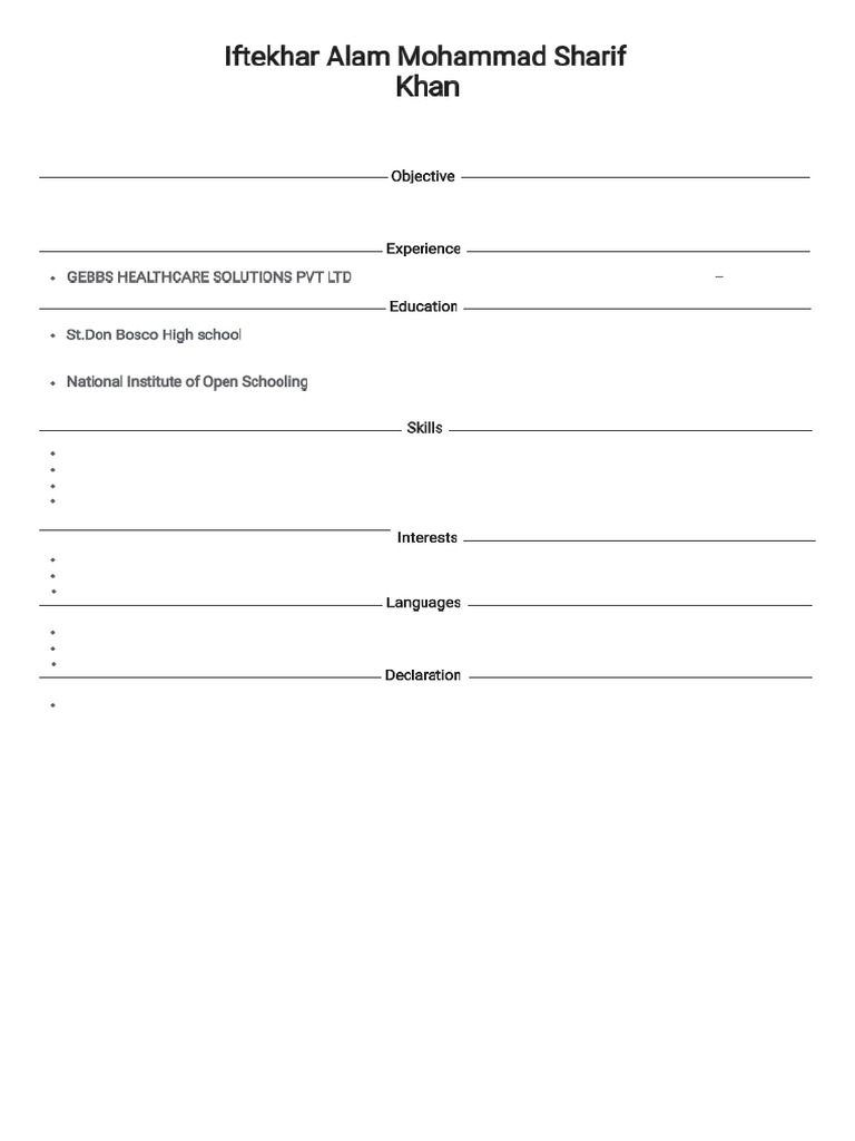 Iftekar Alam Updated Resume | PDF
