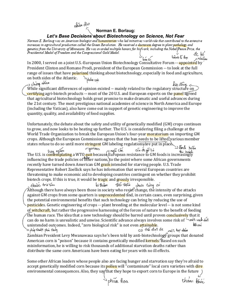 Non-Fiction Analysis Week 5 For ESL Students | PDF | Biotechnology ...