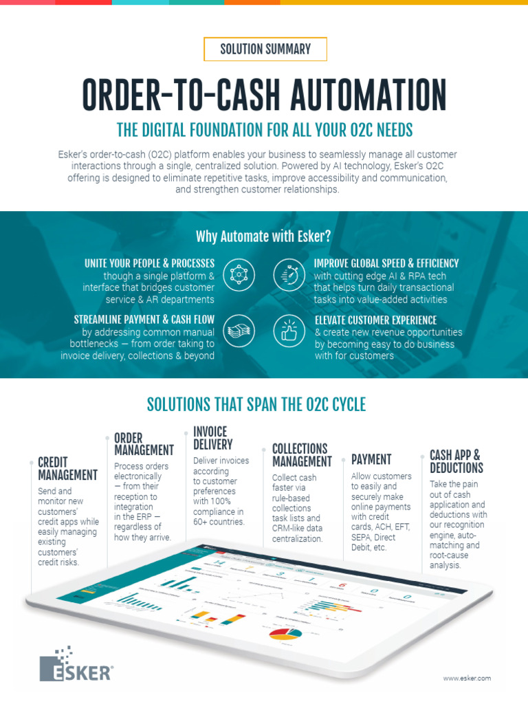 Be Esker Order To Cash Solution Summary Web | PDF | Enterprise Resource ...