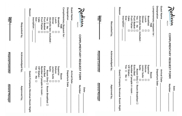Complimentary Request Form | PDF