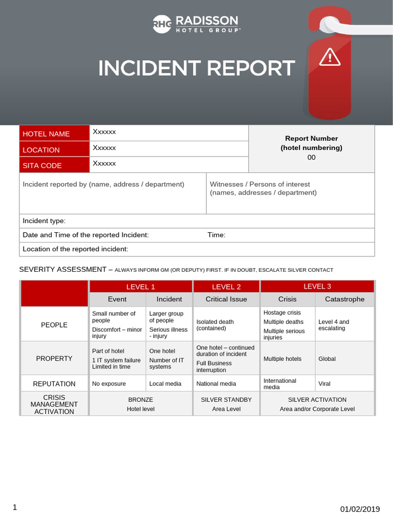 RHG Incident Report Template | PDF