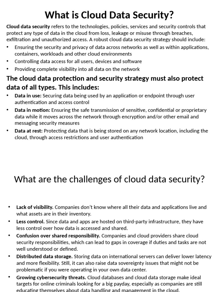 Unit3 Cloud Computing | PDF | Security | Computer Security