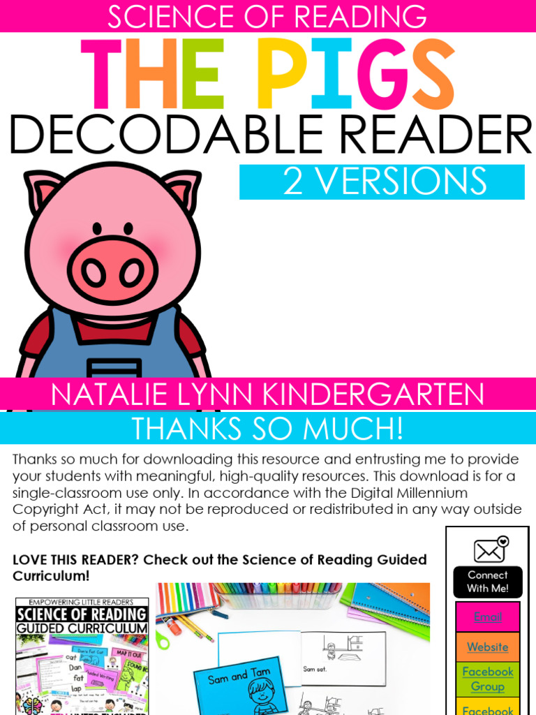 The Three Little Pigs Decodable Reader | PDF | Digital Millennium ...