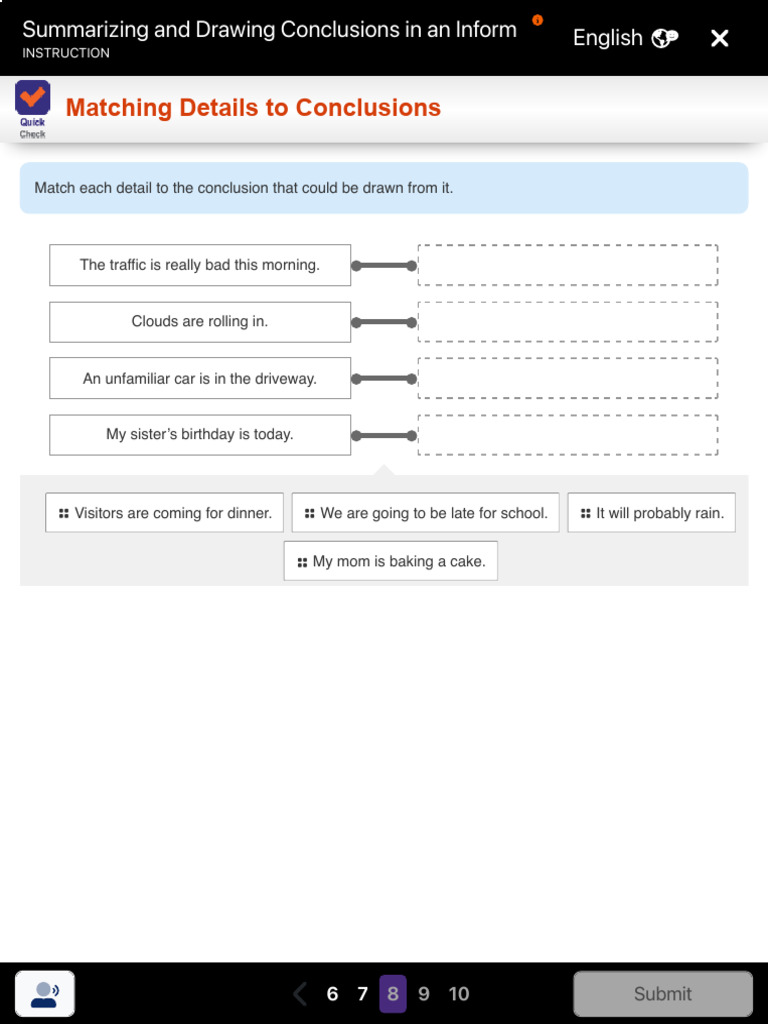 Summarizing and Drawing Conclusions in An Informational Text MyPath | PDF