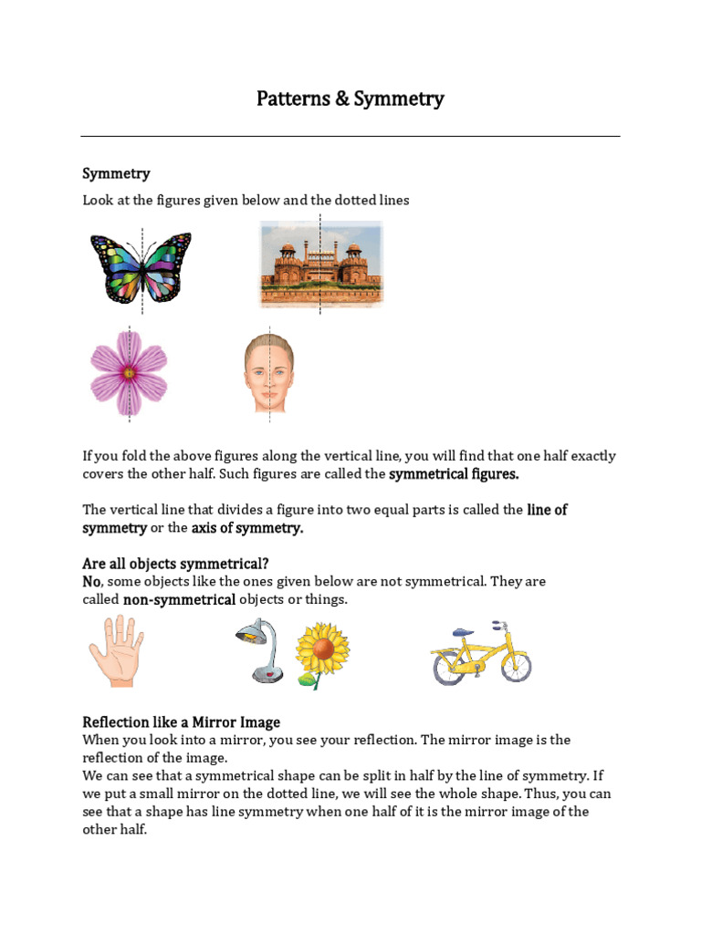 Patterns and Symmetry for Grade 4 | PDF | Shape | Symmetry