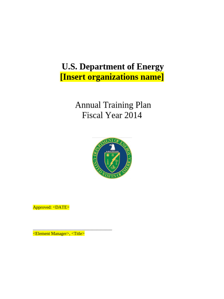 FY14 Annual Training Plan Template | PDF | Consultant | Budget