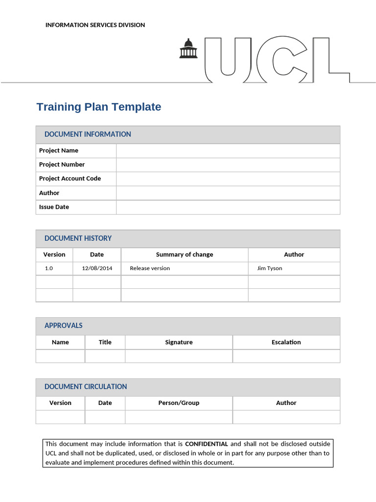 Training Plan Template Overview | PDF | Curriculum