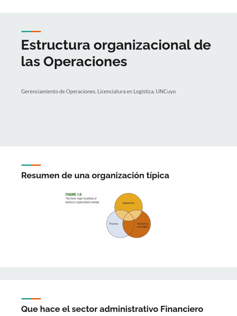 Estructura Organizacional de Las Operaciones | PDF | Presupuesto ...