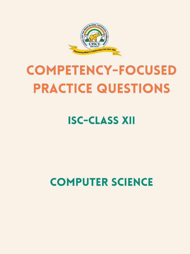 CFQ ISC Computer Science XII | PDF