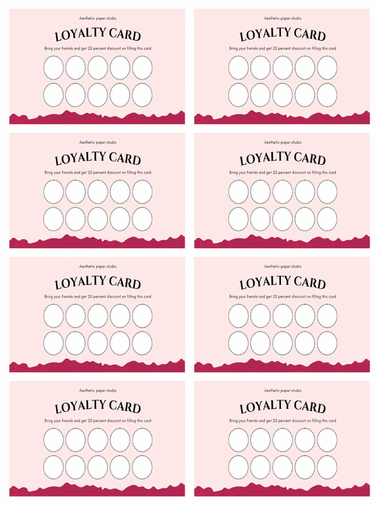 Loyalty Card Collage 8x | PDF