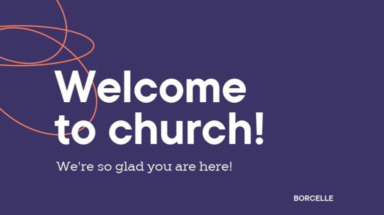 Purple Orange Geometric Church Announcements Presentation | PDF
