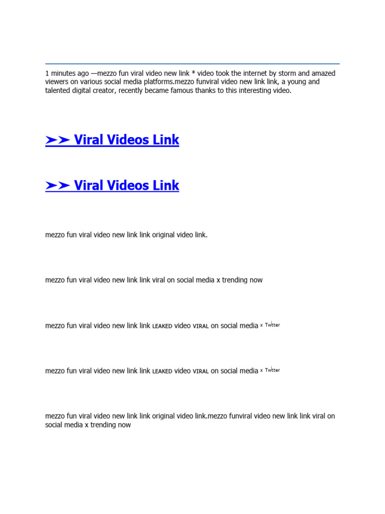 ( Watch ) Mezzo Fun Viral Video Link Viral On Social Media | PDF ...