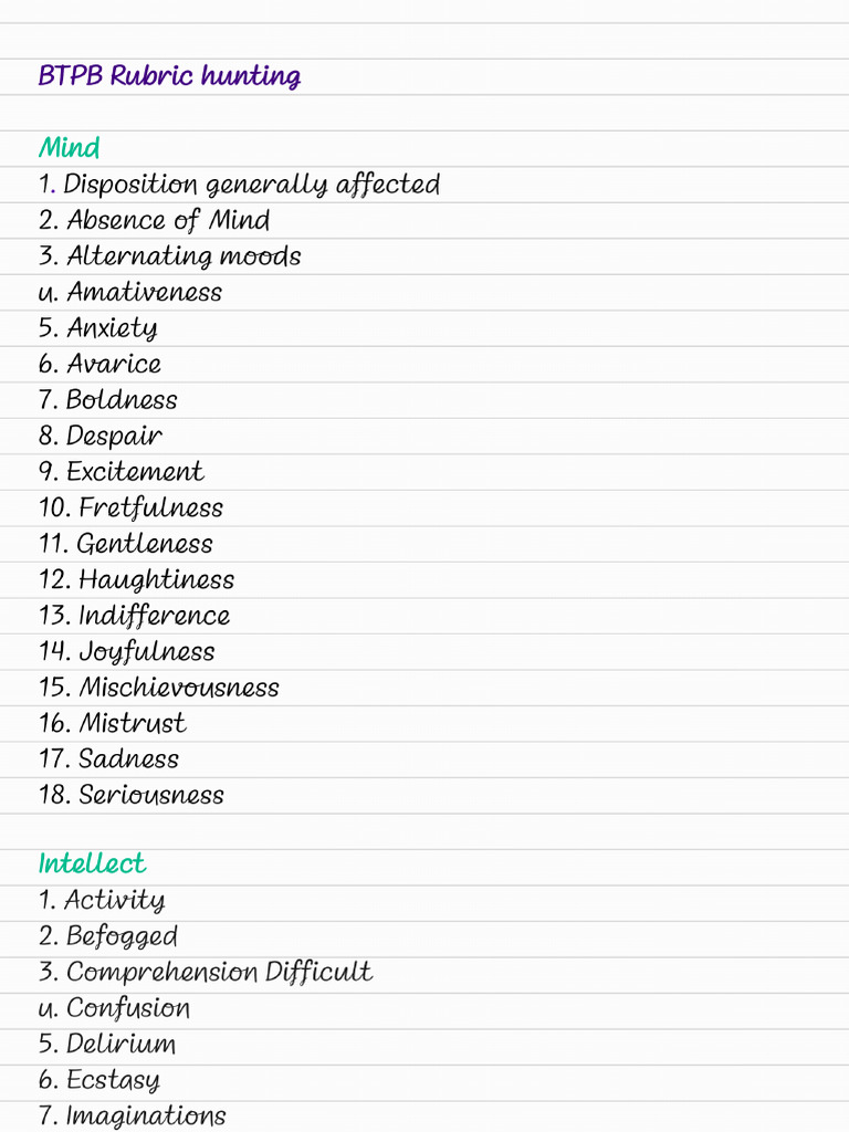 BTPB Rubric Hunting | PDF