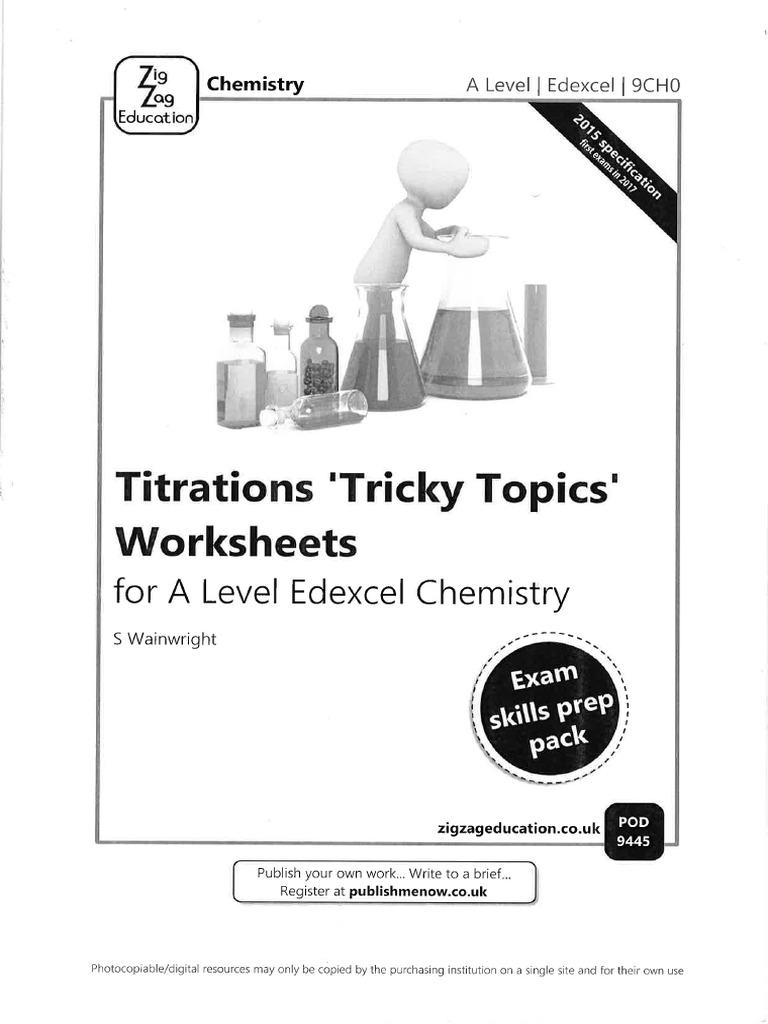 A Level Tricky Topics Titration Worksheets | PDF