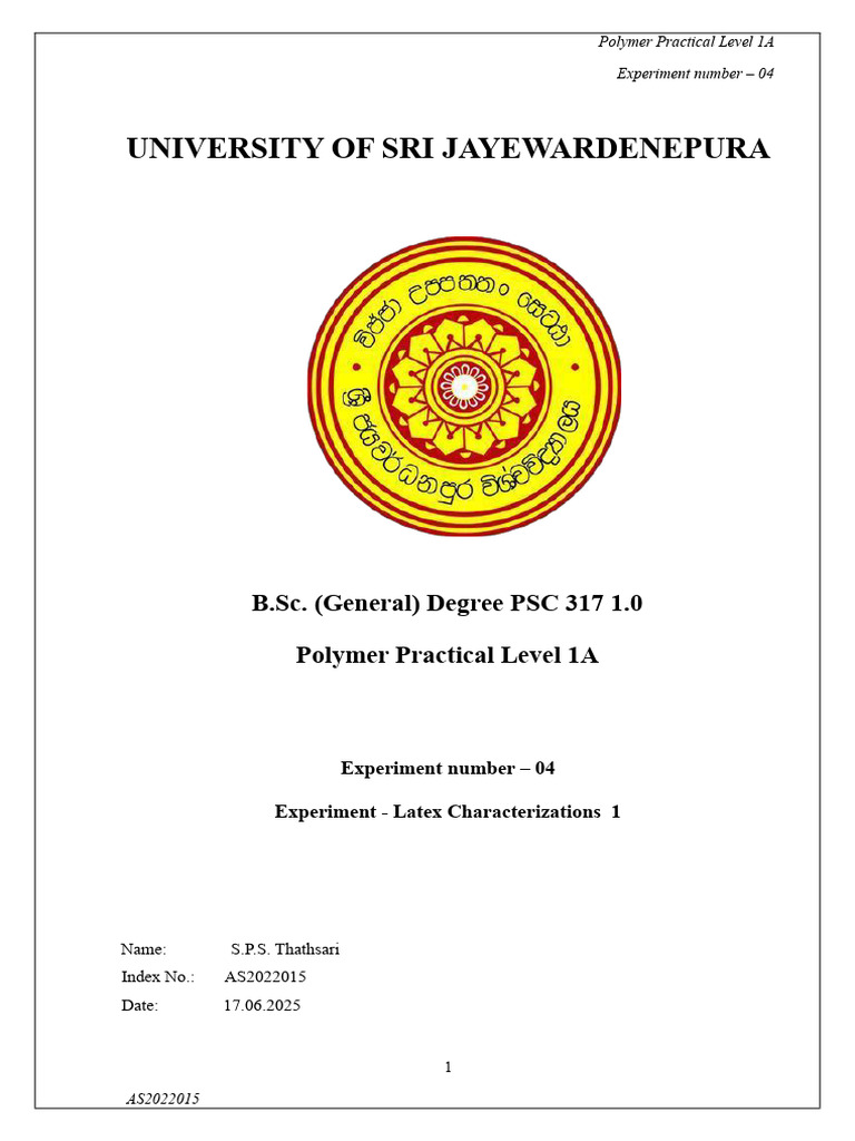 DRC and TSC in Latex Analysis | PDF | Natural Rubber | Decomposition