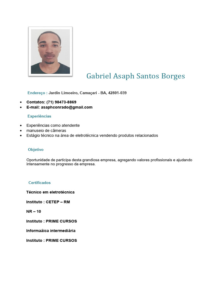 Asaph Curriculo | PDF