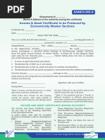 EWS Application Form | PDF