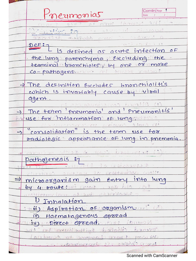 The Respiratory System Patho Notes Pdf