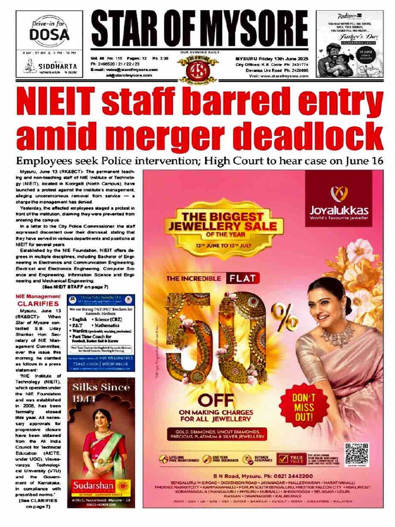 Star of Mysore 13june 2025 | PDF