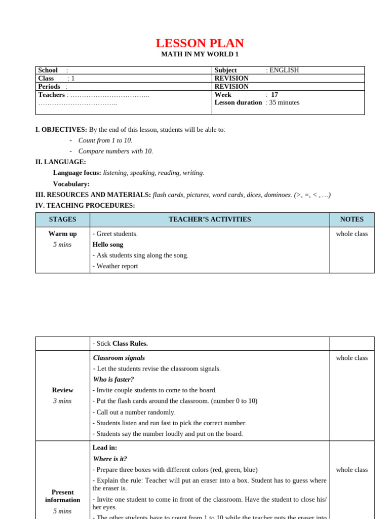 Math in My World 1 - Review 1 | PDF | Education Theory | Psycholinguistics