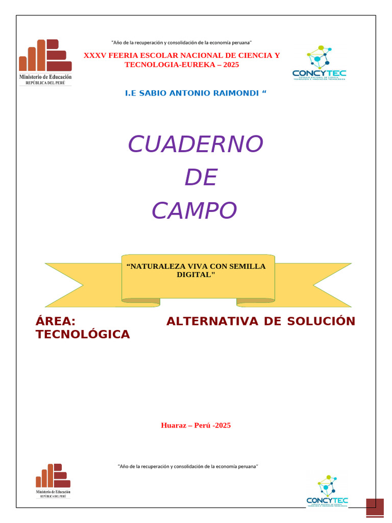 Cuaderno de Campo Soluciones Tecnologicas 2025 CLL | PDF | Diseño | Evaluación