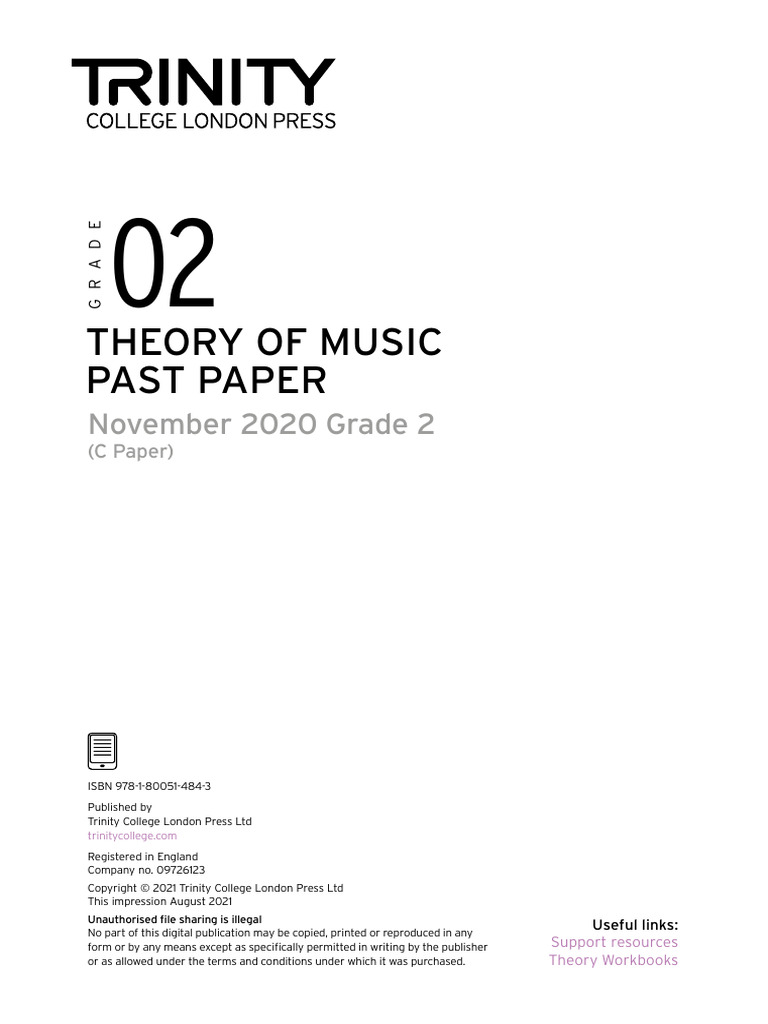 Grade 2 Music Theory Past Paper | PDF | Chord (Music) | Elements Of Music