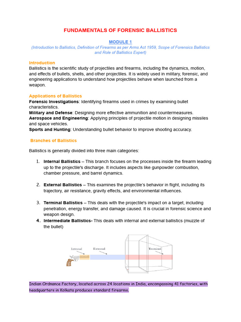 Forensic Ballistics Fundamentals Guide | PDF | Gun Barrel | Firearms