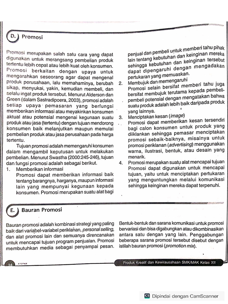 Materi PKK Pemasaran | PDF