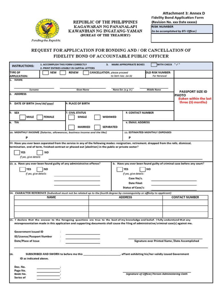 Fedility Form | PDF