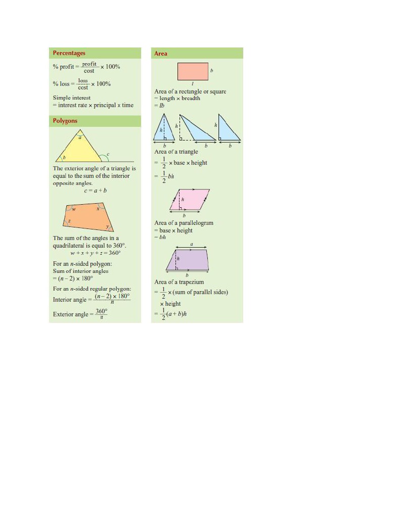 Formula Math Form 3 | PDF